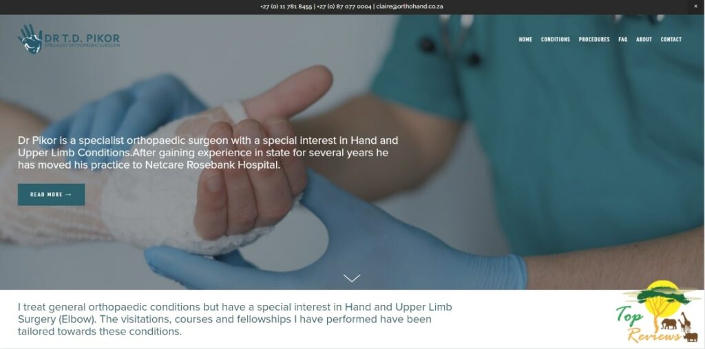 Top 5 Orthopaedic Specialists in Johannesburg [2026 ]
